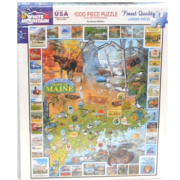 White Mountain | Toys | White Mountain 00 Piece Puzzle State Of Maine ...